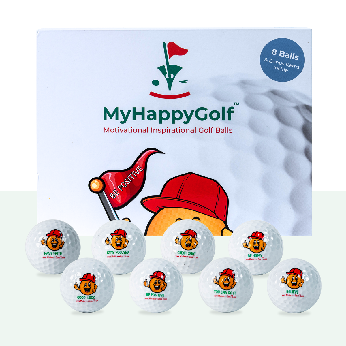 8 Golf Balls & Bonus Items – My Happy Golf Store
